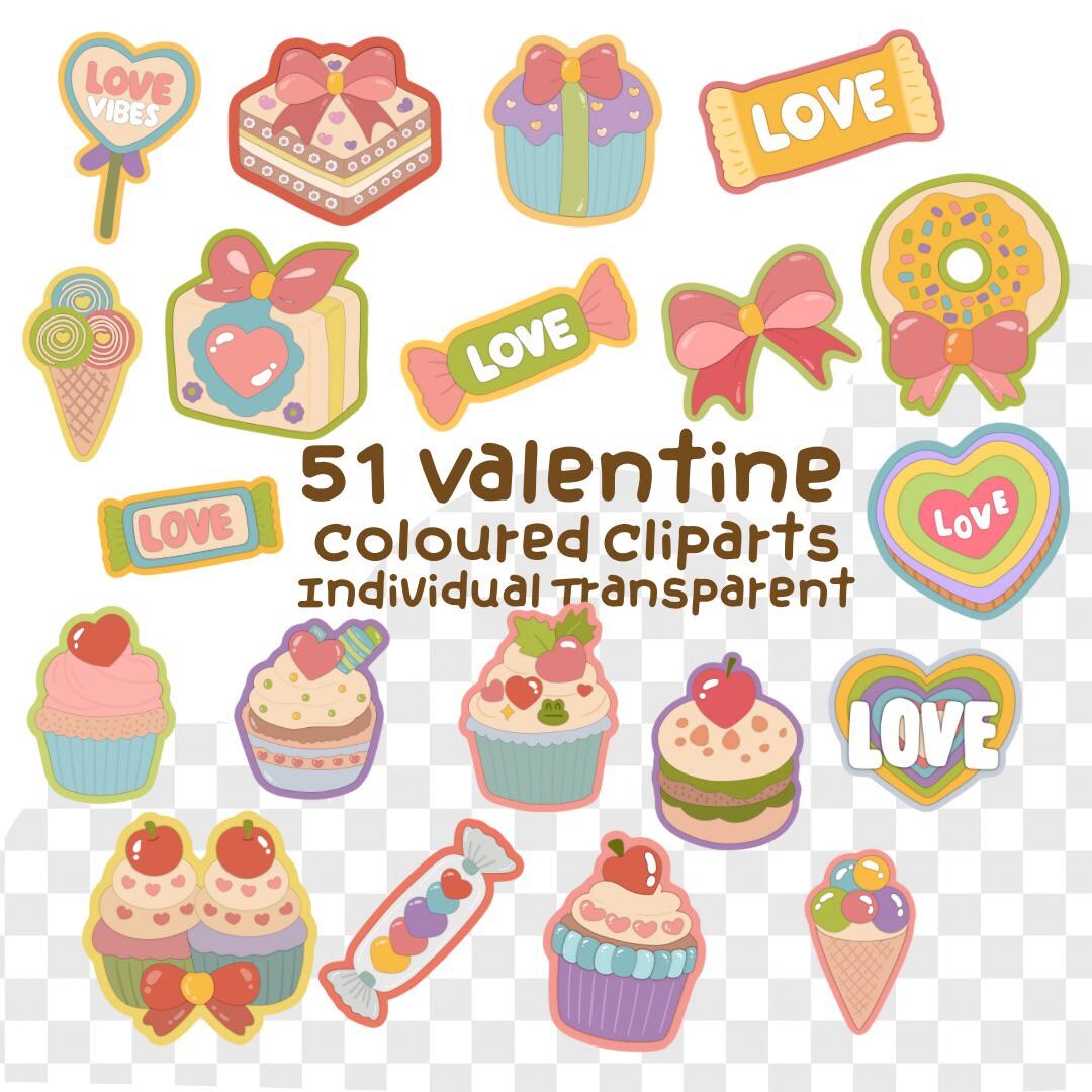 Valentine Day Clipart Cute Love Clipart Happy Valentine Clipart, Png ...