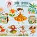 Cute Spring Clipart Bundle, Spring Clipart, Spring Girl Clipart, Spring ...