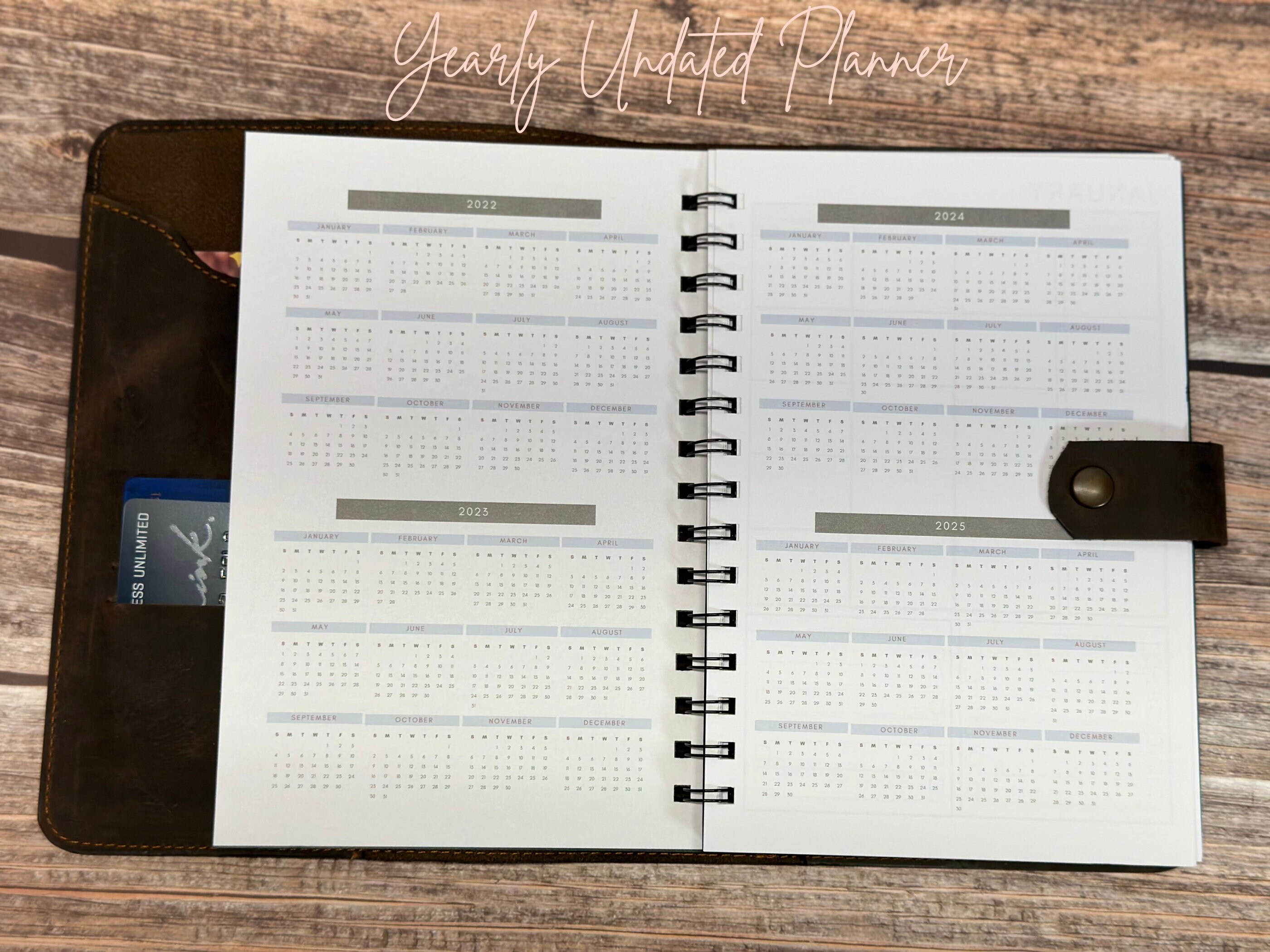 Personalized Leather Planner Undated A5 Daughter Leather Planner Cover ...