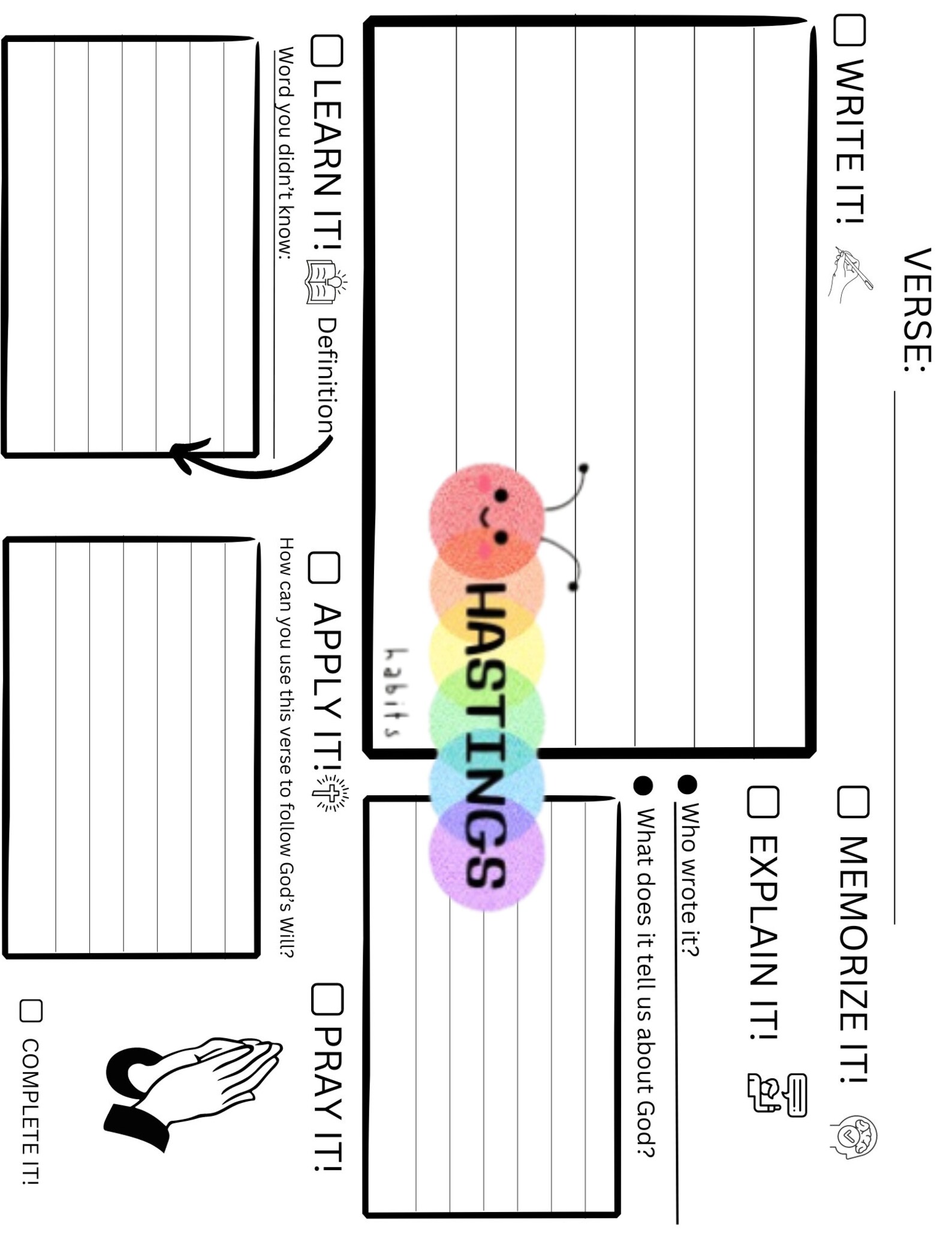 Printable Bible Verse Worksheet Checklist for Kids - Etsy