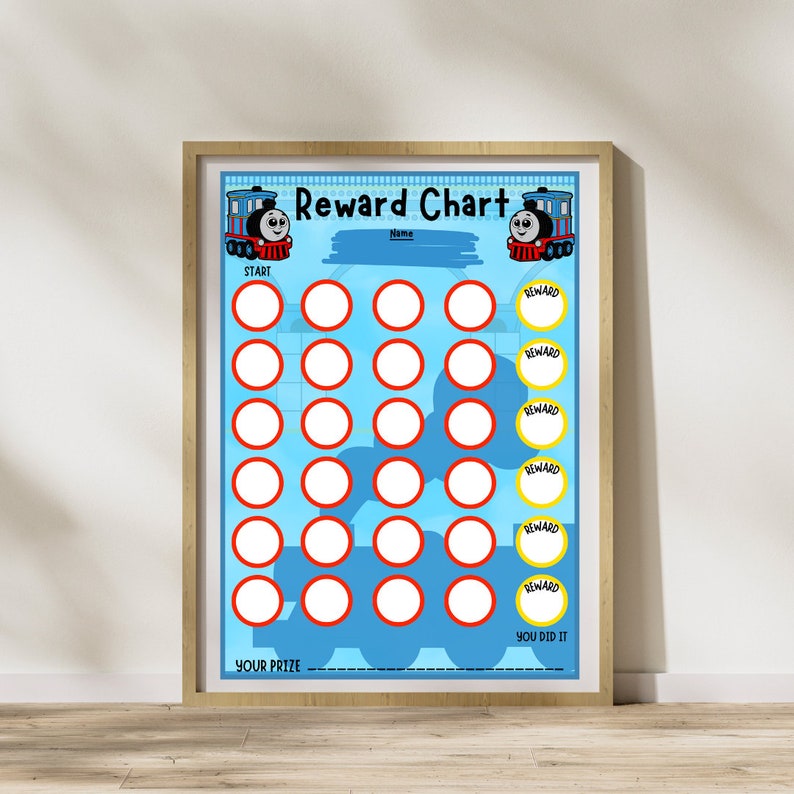 Train Reward Chart, Toddler Potty Chart, Reward Chart Printable, Kids ...