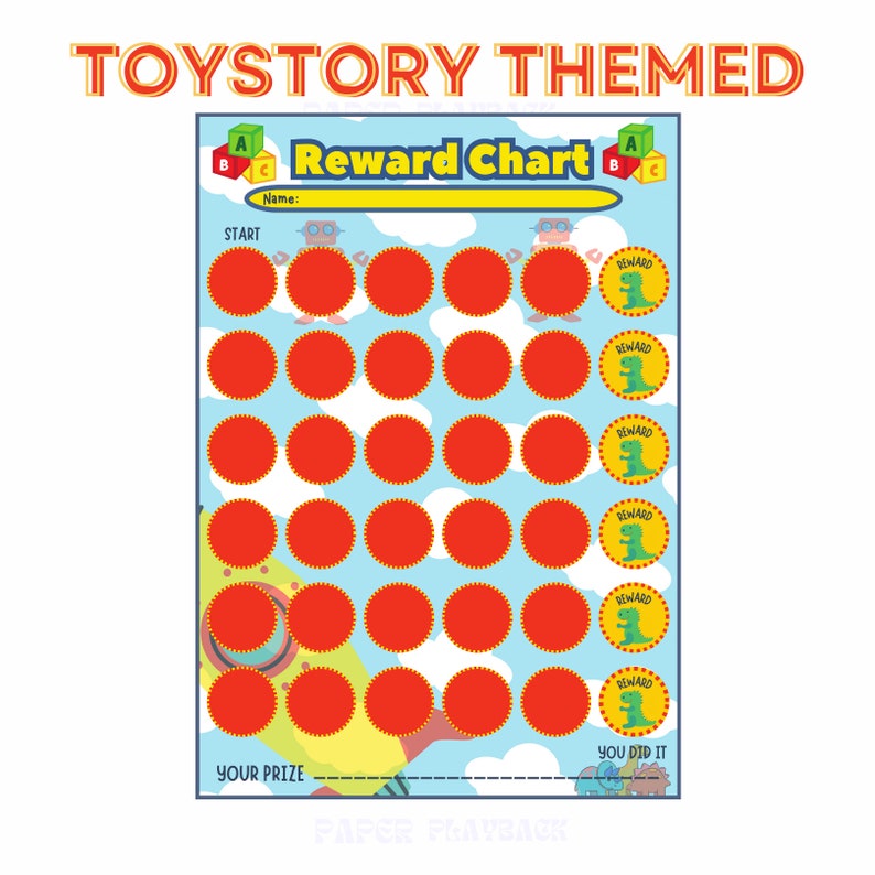 Toy Story Reward Chart, Toddler Potty Chart, Reward Chart Printable ...