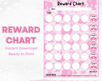 Printable Reward Chart, Toddler Reward Chart, Rainbow Reward Chart ...