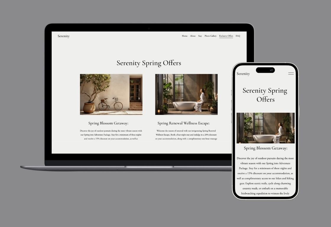 Squarespace Website Template - Accommodation Short Term Rental Airbnb ...