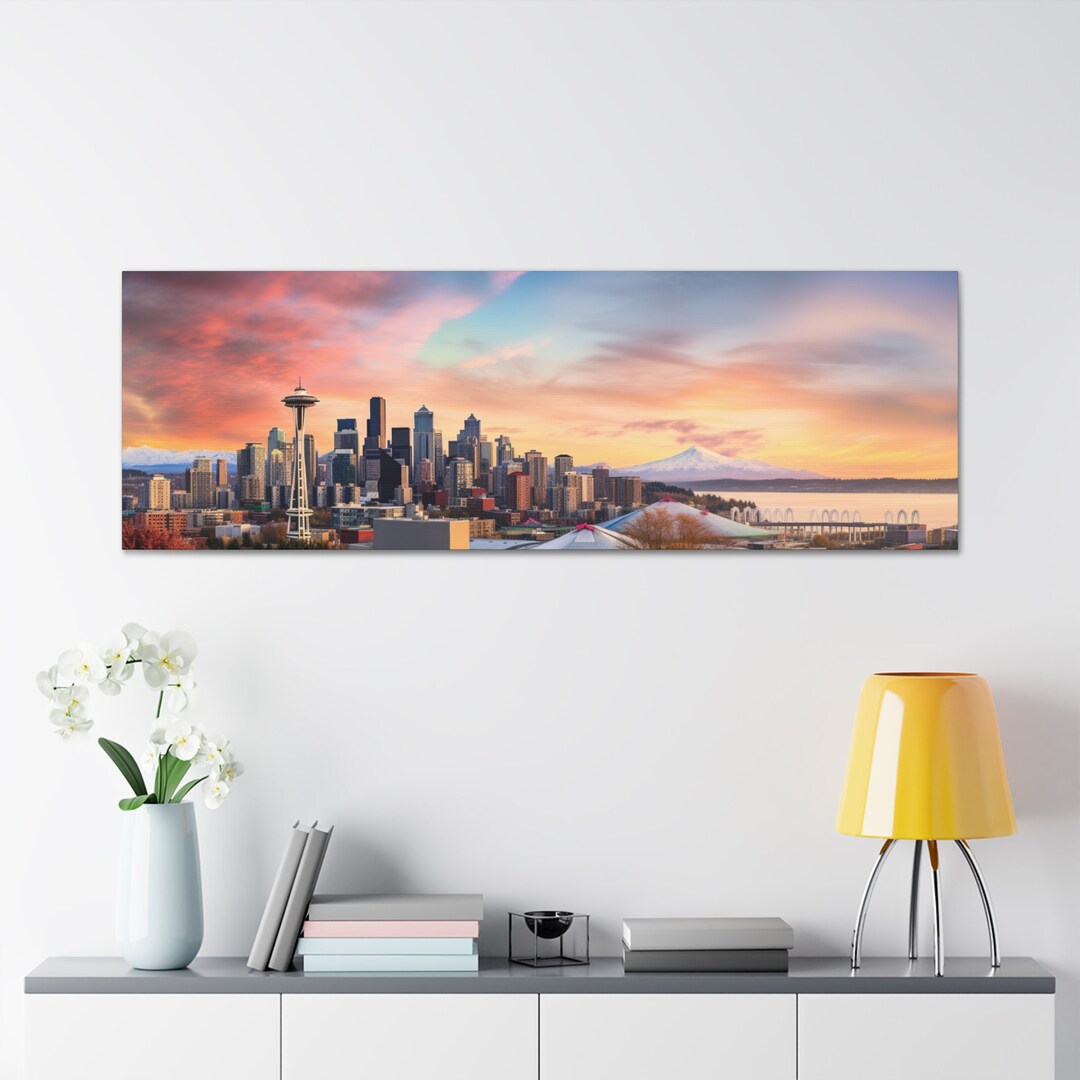 Ultrawide Seattle Skyline Canvas Print - Urban Elegance for Your Space ...
