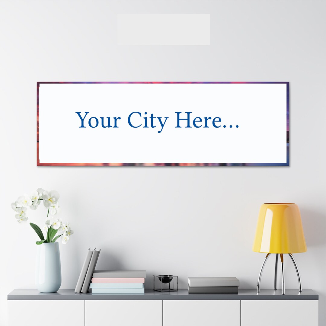 Ultrawide Custom Skyline Canvas Print - Urban Elegance for Your Space ...