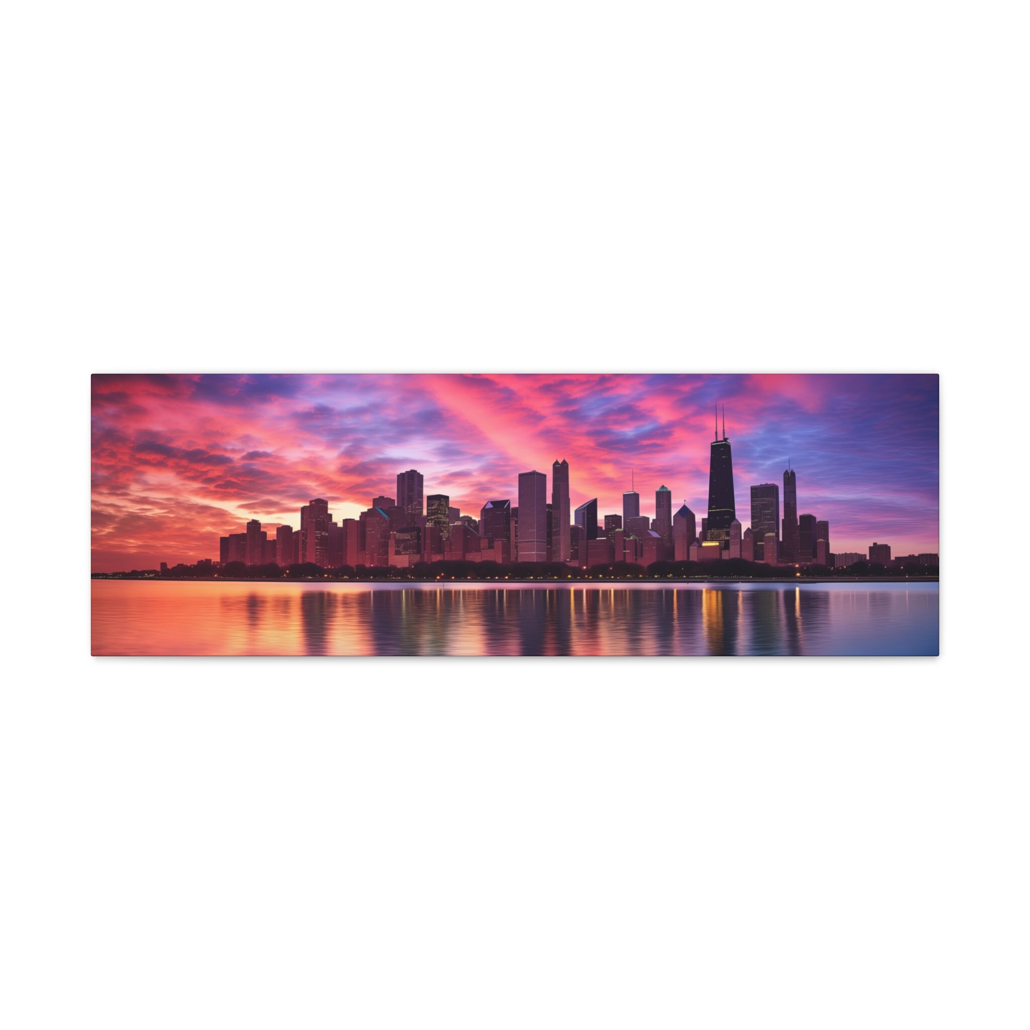 Ultrawide Chicago Skyline Canvas Print Cityscape Elegance for Your ...