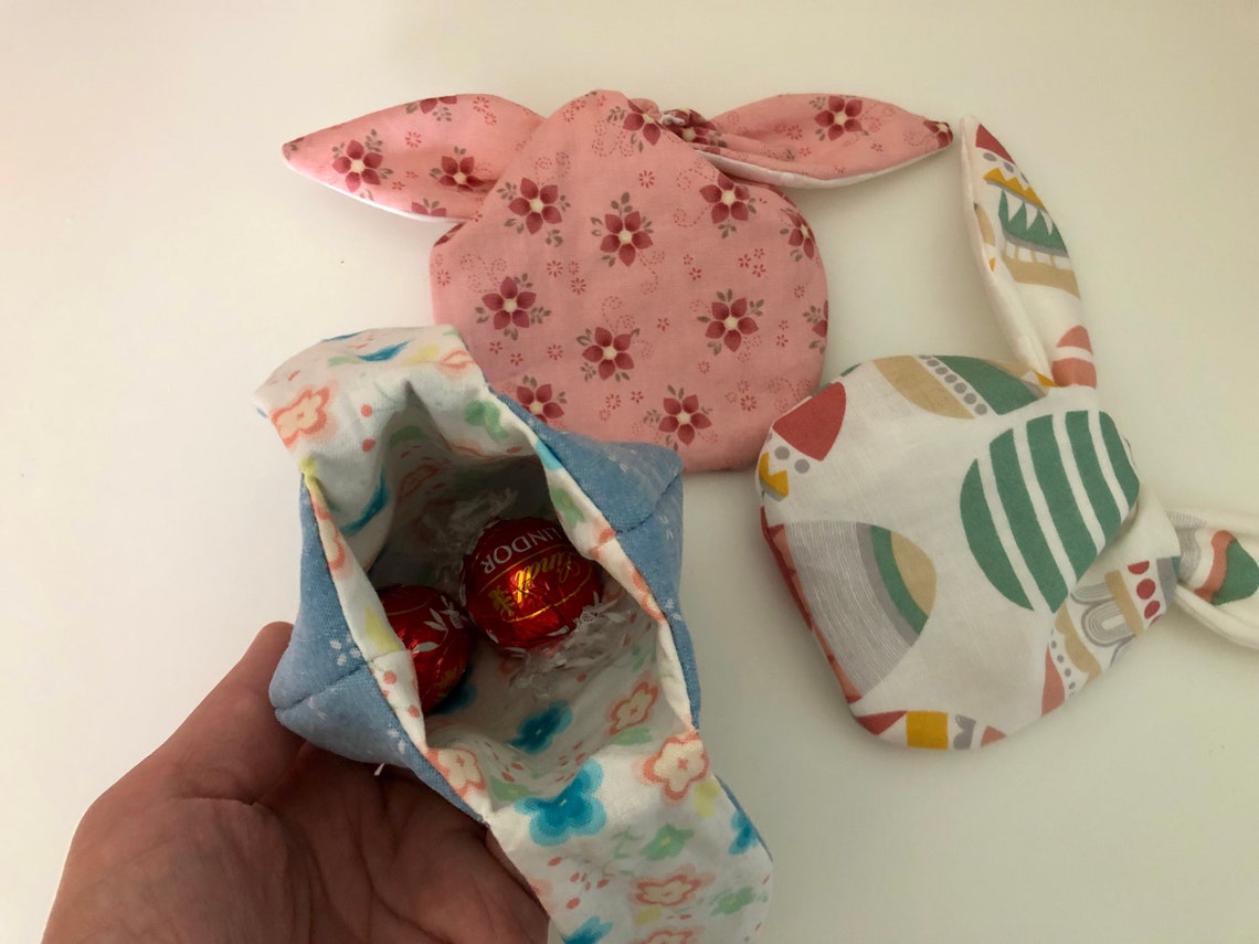 Mini Bunny Bag Sewing Pattern L Treat Bag Sewing Pattern L Bunny Ears ...