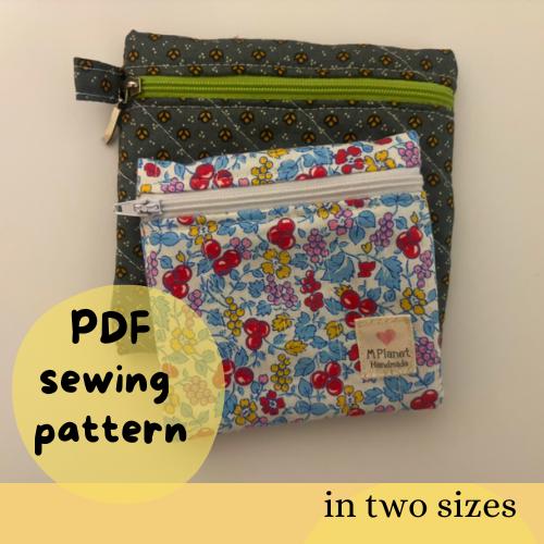 Flat Pouch Sewing Pattern L Coin Purse Sewing Pattern L Square Pouch ...