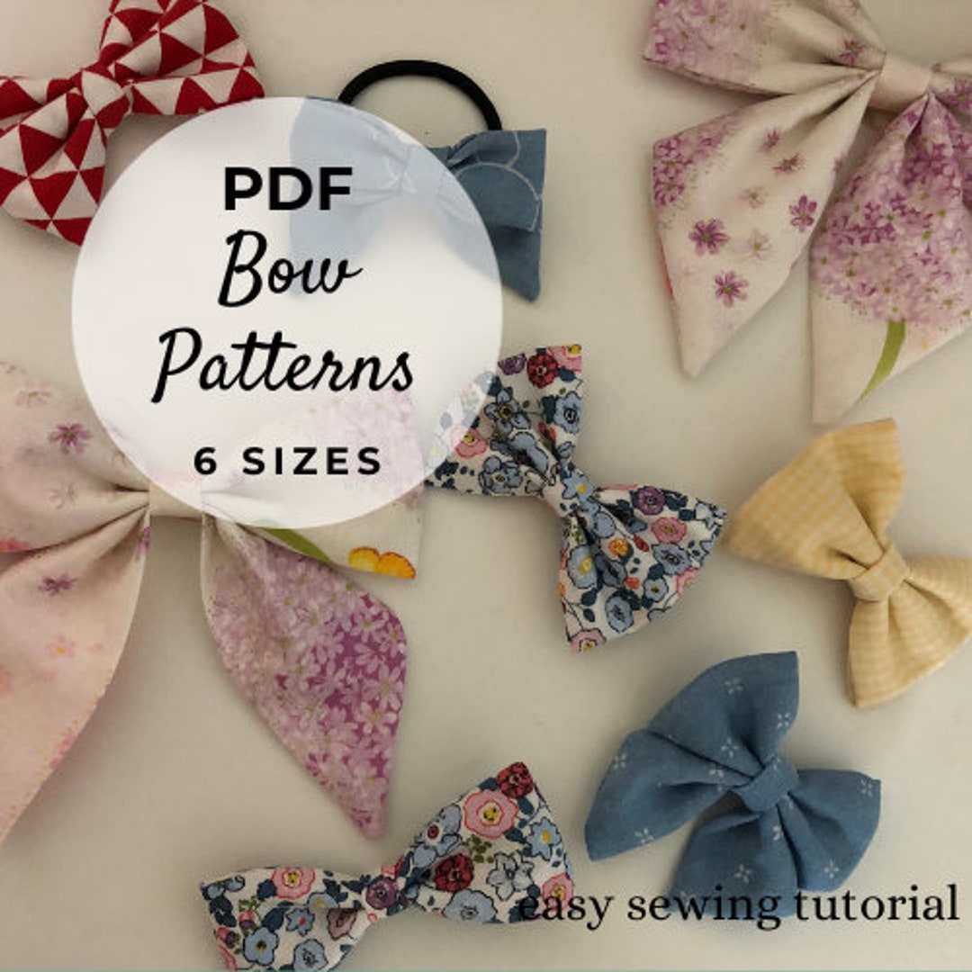 Basic Bow Sewing Pattern L Sailor Bow Pattern L Bow Pattern L Baby ...