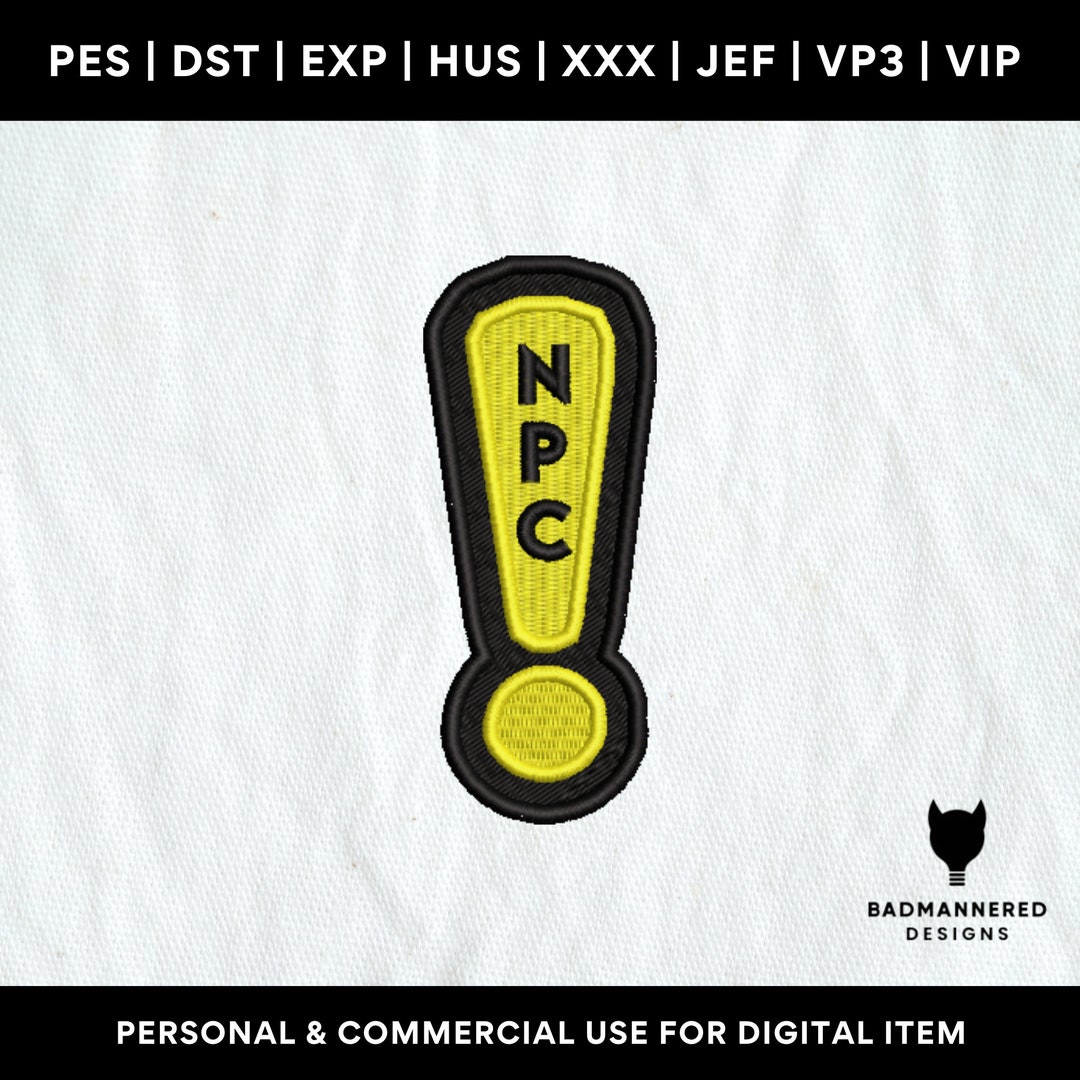 NPC Digital Embroidery File - Etsy