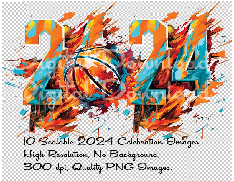 10 Scalable 2024 Celebration Images, High Resolution, No Background ...