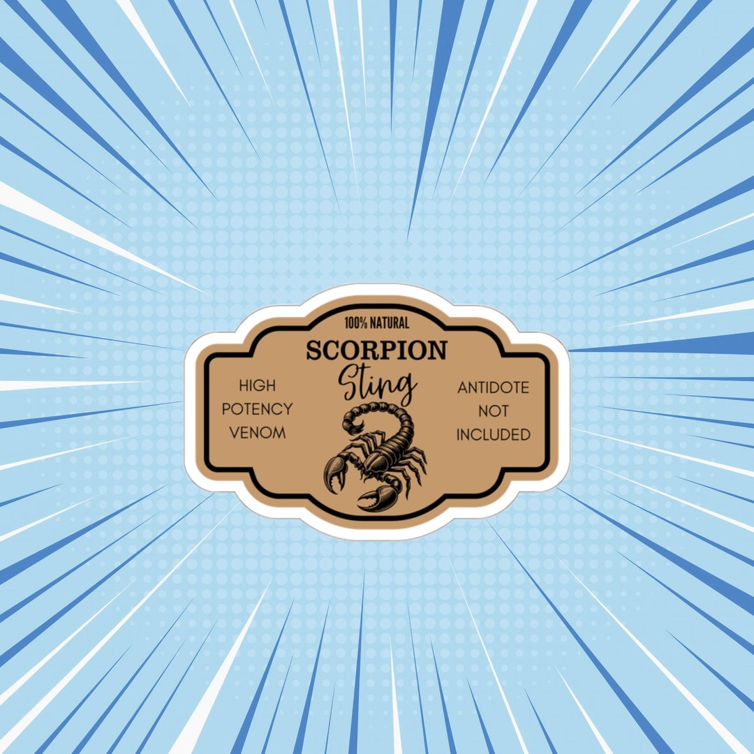 Sticker Scorpion Poison Halloween Sticker for Laptops, Skateboards ...