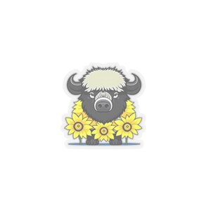 Sticker Buffalo Flower Kawaii Sticker – Cute Decal for Laptops ...