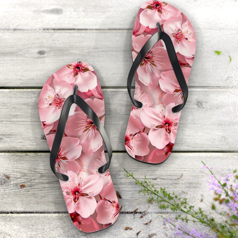Flip Flops Flowers Floral Flower Flip Flops Women's Floral Sandals ...