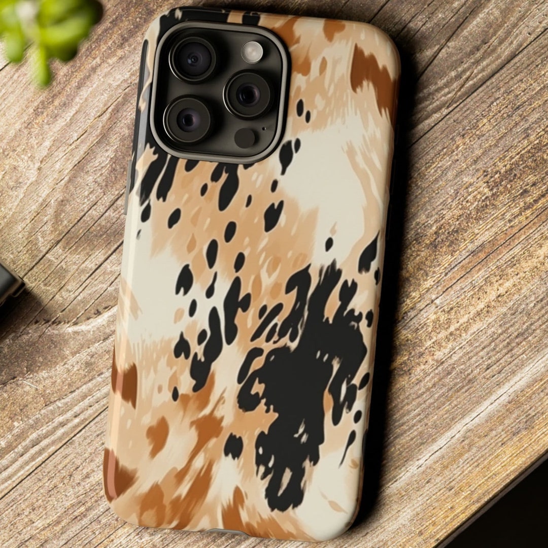 Cow Print Phone Case, Animal Print Phone Case, Cell Phone Case Farm Animals Custom Trendy Unique ...