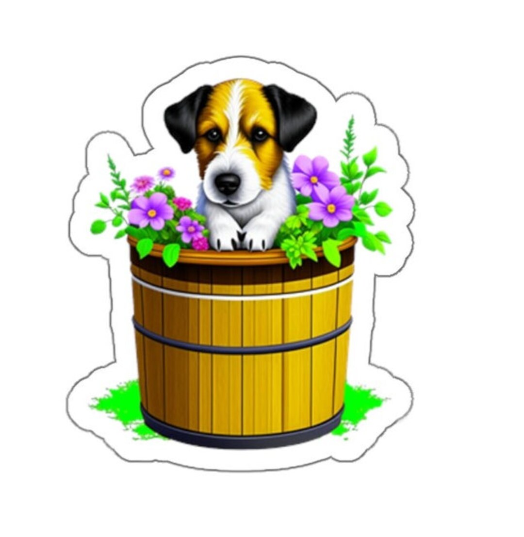Sticker Cute Custom Dog Vinyl Decal Perfect Small Gift for Dog Lover ...