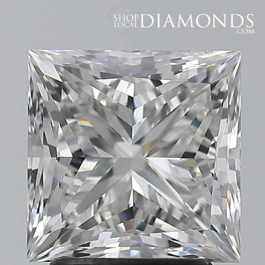 Princess Cut, Laboratory Grown Diamond, Princess Lab Diamond, VS1/H, 3ct, Large Princess Diamond ...