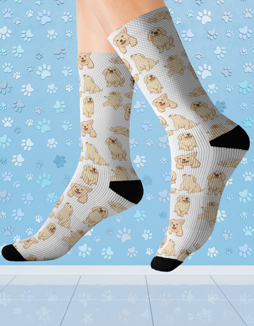Golden Retriever Puppy Socks - Perfect Gift for Dog Lovers, Dog Mom ...