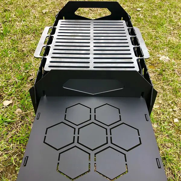 Forged Collapsible Mangal 3.5 Mm Steel With Functional Grill-grate and ...