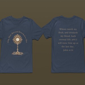 Eucharist T-shirt, Body Blood Soul and Divinity T-shirt, Traditional ...
