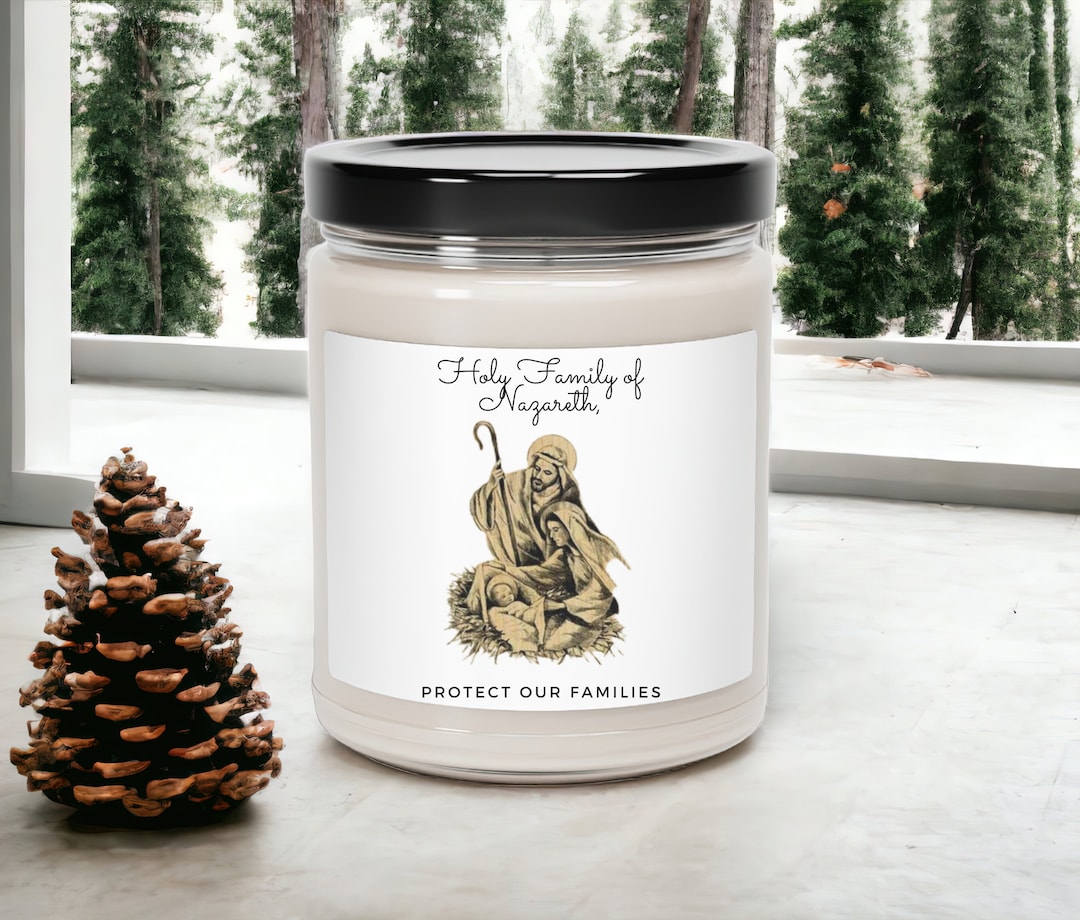 Holy Family Scented Candle: Catholic Gift, Soy Coconut Wax - Etsy