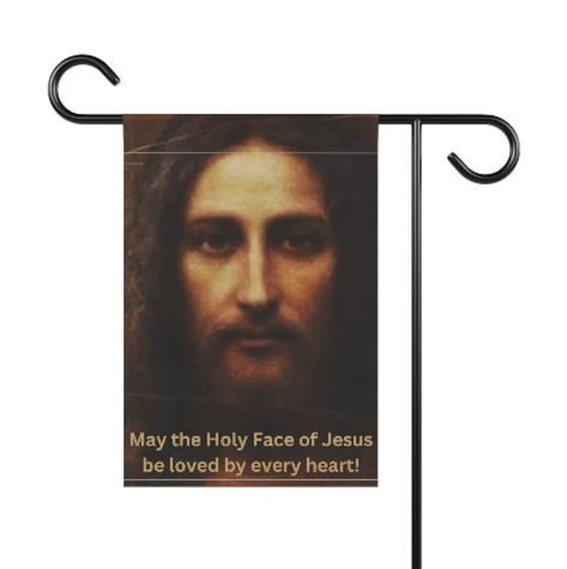 Holy Face of Jesus Garden Banner: Religious Home Decor - Etsy