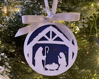 Color Your Own Nativity Christmas Ornament Set - Etsy
