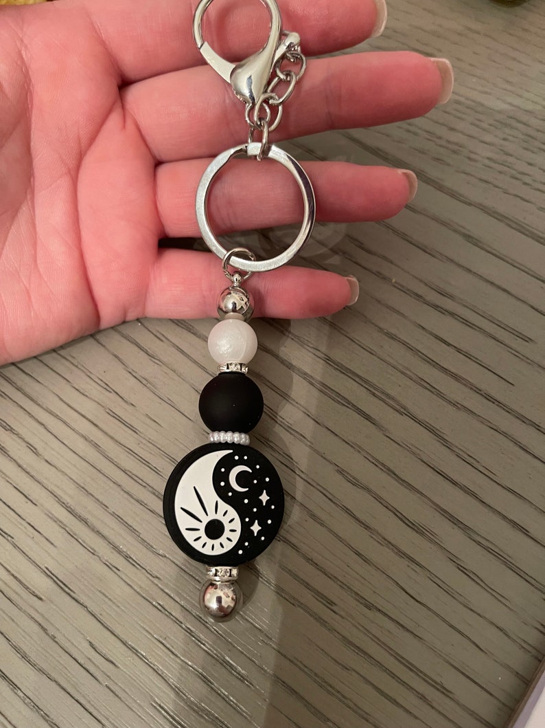 Yin and Yang Keychain - Etsy