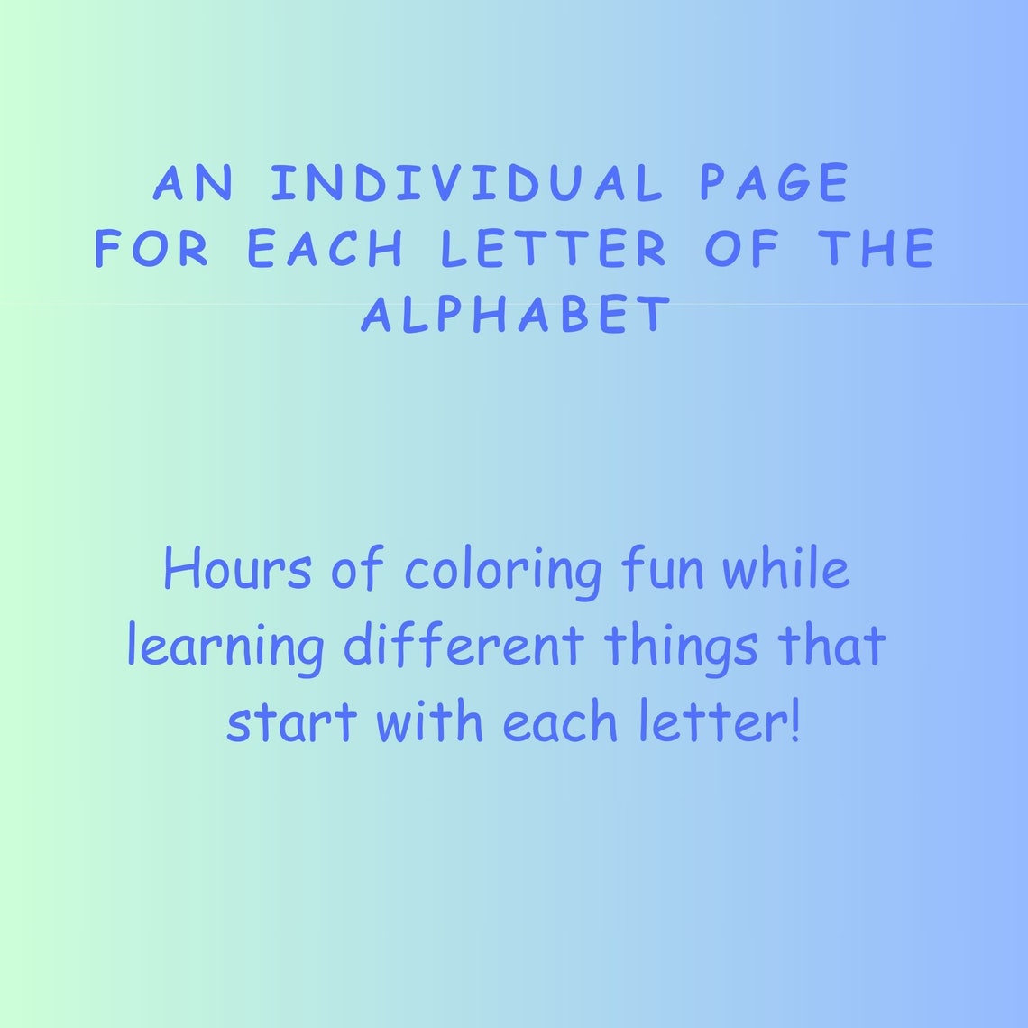 Printable Learning Alphabet Coloring Sheets - Etsy