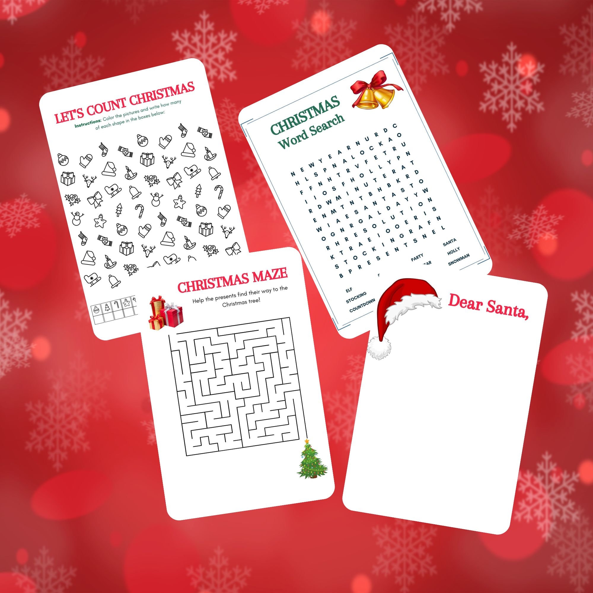 Printable Christmas Activity Book Filled With A Variety of Christmas ...