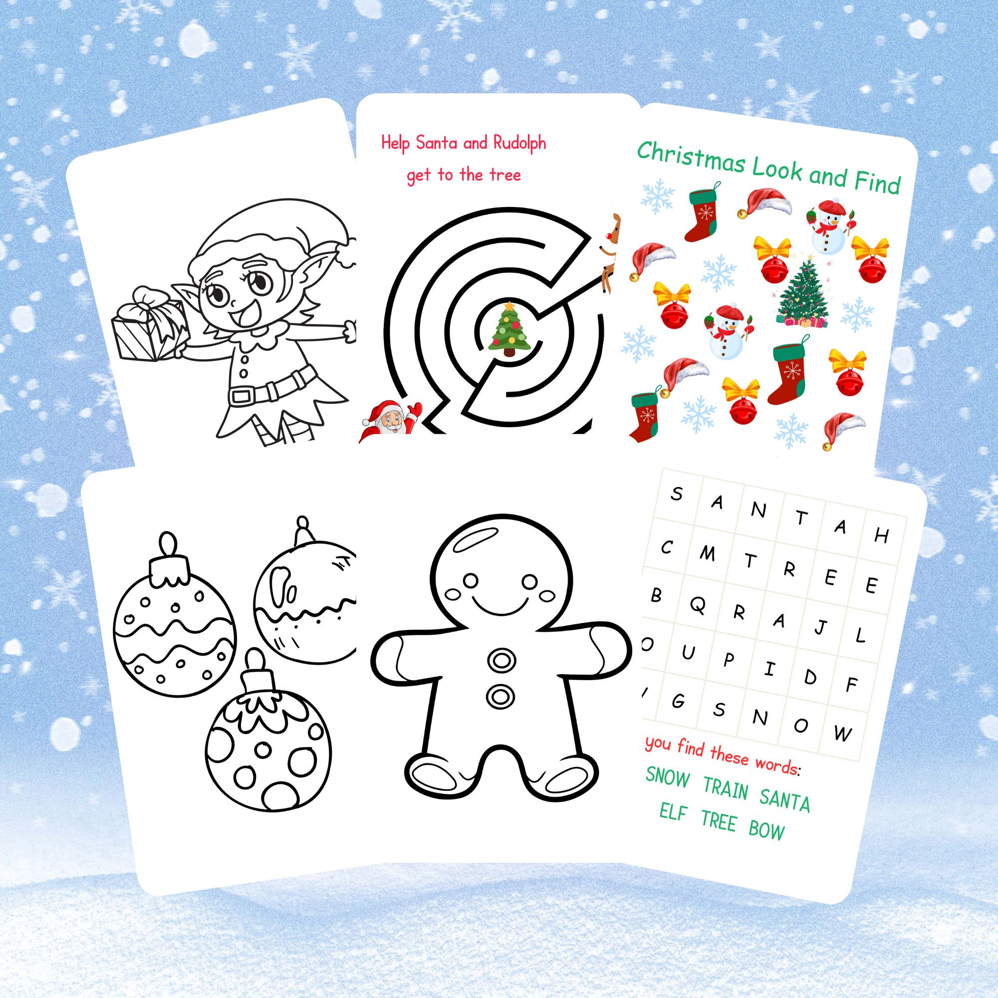 Printable Christmas Activity Book Filled With A Variety of Christmas ...