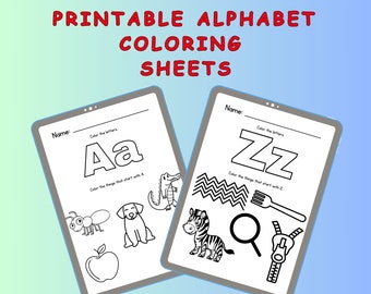 A-Z Alphabet Coloring Pages Printable, Kids Drawing Worksheets ...
