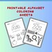 Printable Learning Alphabet Coloring Sheets - Etsy