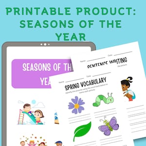 Printable "learning About the Seasons" Activity Workbook - Etsy