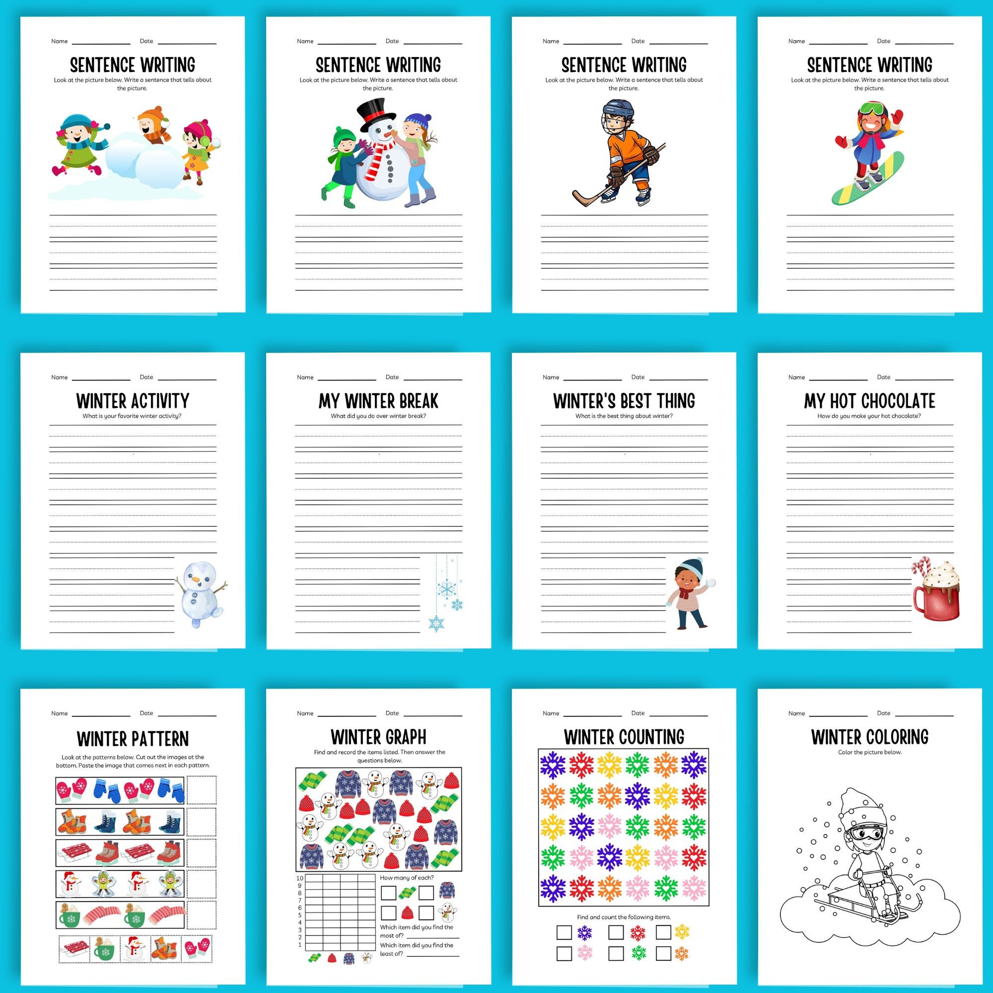 Printable "learning About the Seasons" Activity Workbook - Etsy