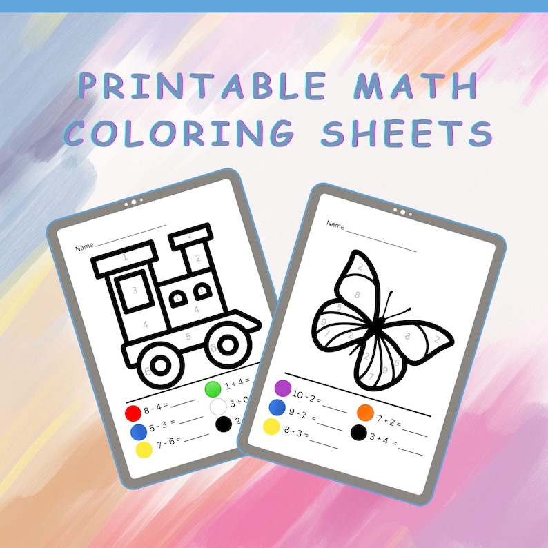 Math Coloring Sheets, Answer the Addition and Subtraction Question to ...