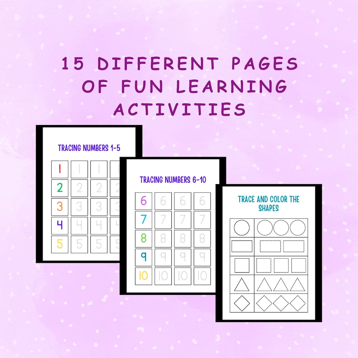 Educational Printable Fun Activity Book, Counting, Writing, Coloring ...