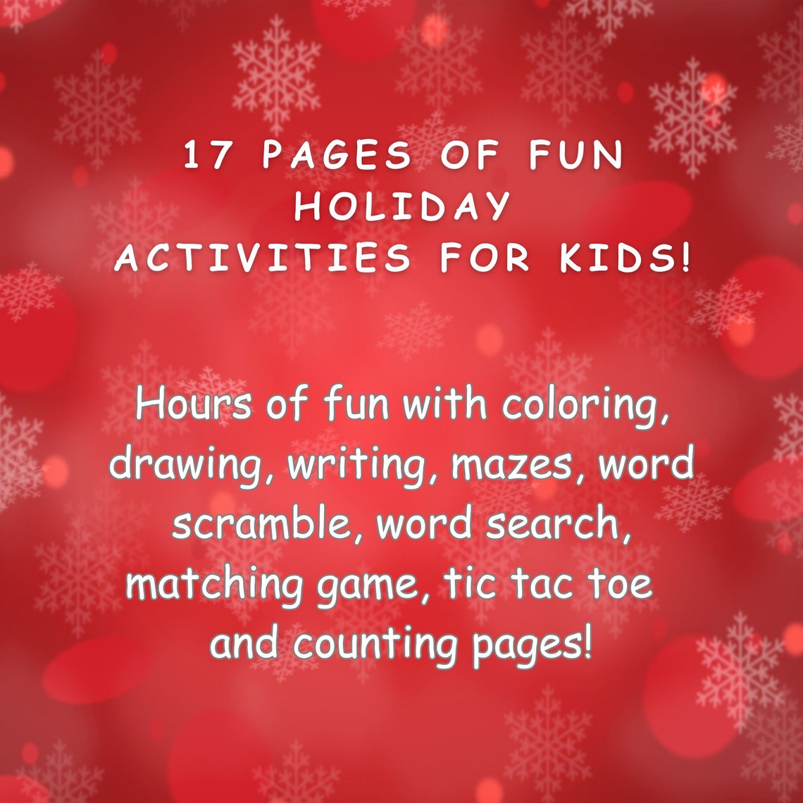 Printable Christmas Activity Book Filled With A Variety of Christmas ...