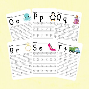 Digital Alphabet Practice Sheets, Upper and Lower Case - Etsy