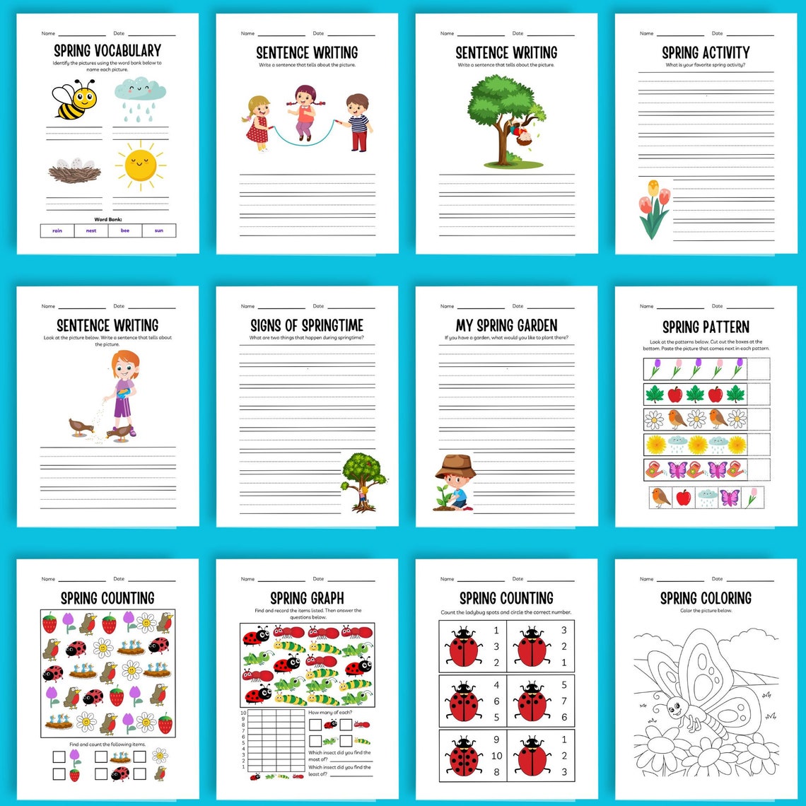 Printable learning About the Seasons Activity Workbook - Etsy