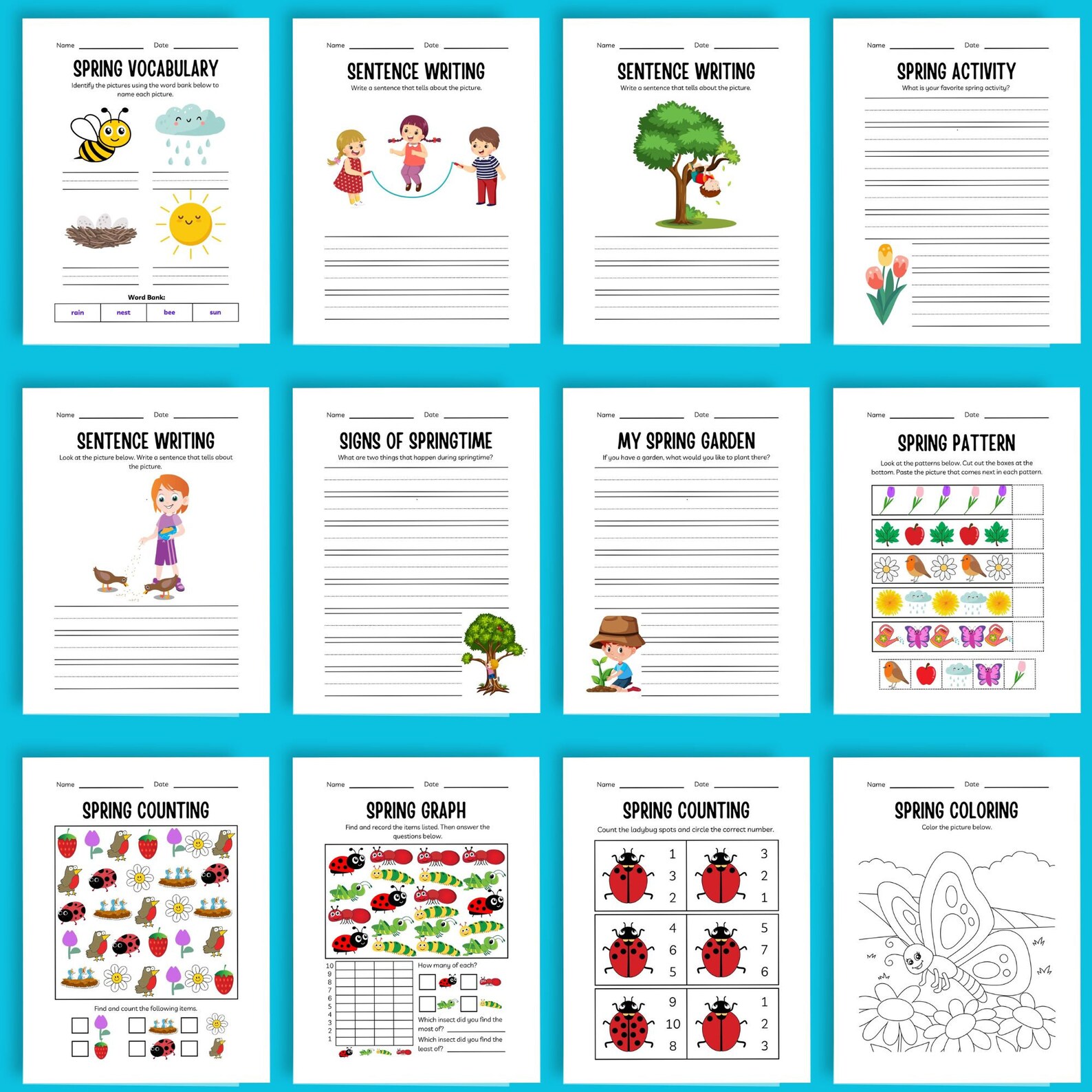 Printable "learning About the Seasons" Activity Workbook - Etsy