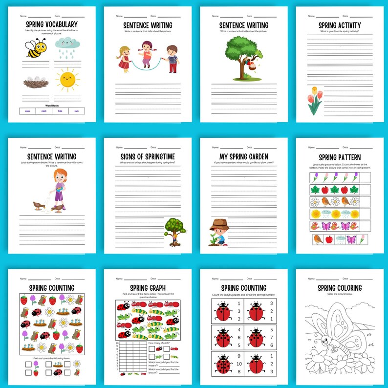 Printable "learning About the Seasons" Activity Workbook - Etsy
