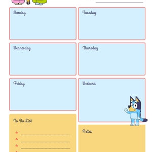 Bluey Printable Planner - Etsy