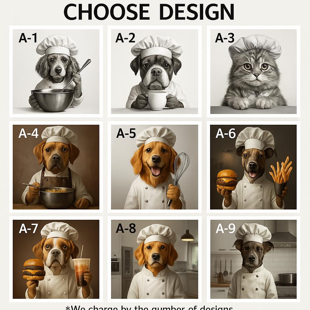 Custom Pet Portrait From Photo, Personalized Dog Wall Art, Dog Cafe ...