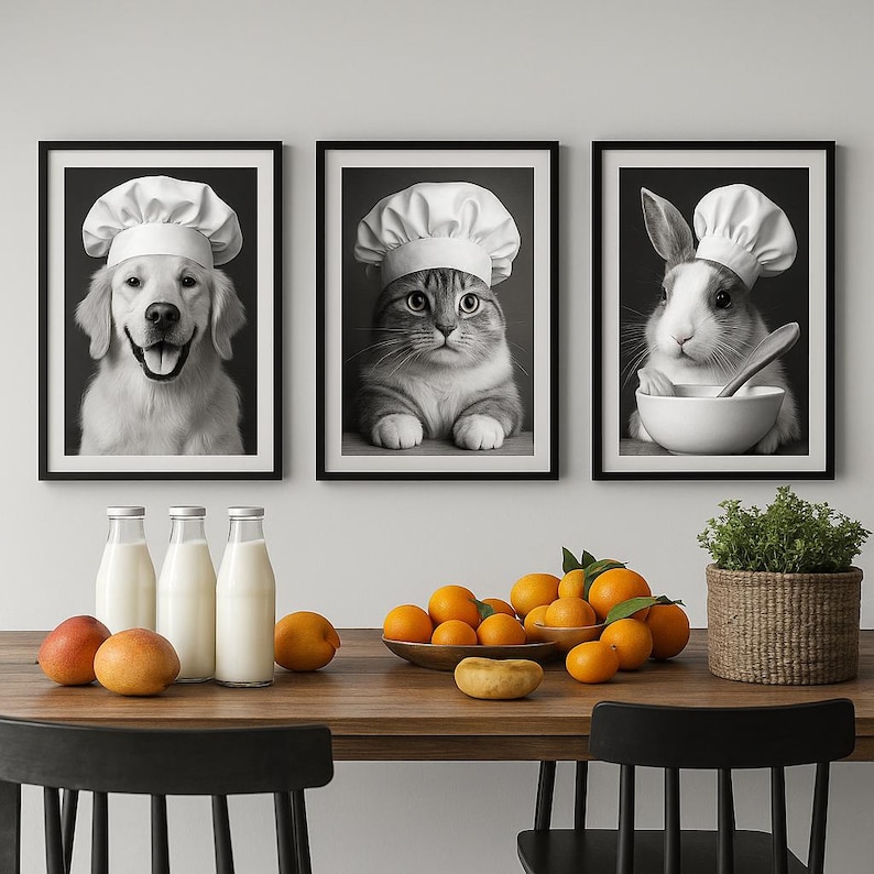 Custom Pet Portrait From Photo, Personalized Dog Wall Art, Dog Cafe ...