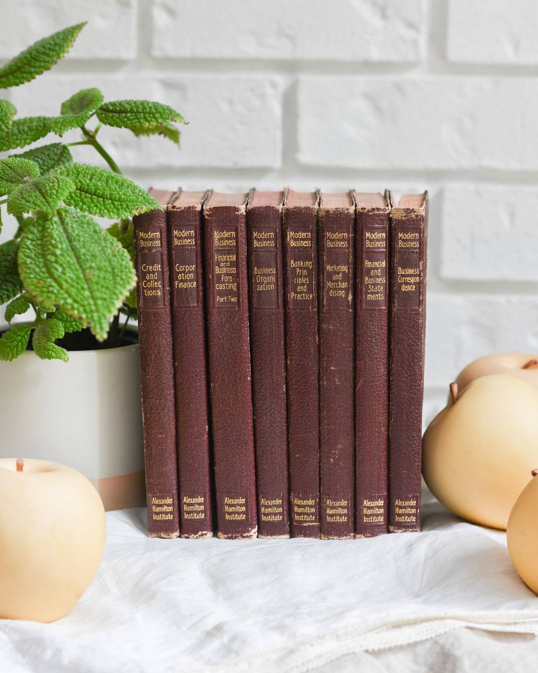 Set of 8 1930's Antique Bound Modern Business Books by the Alexander ...