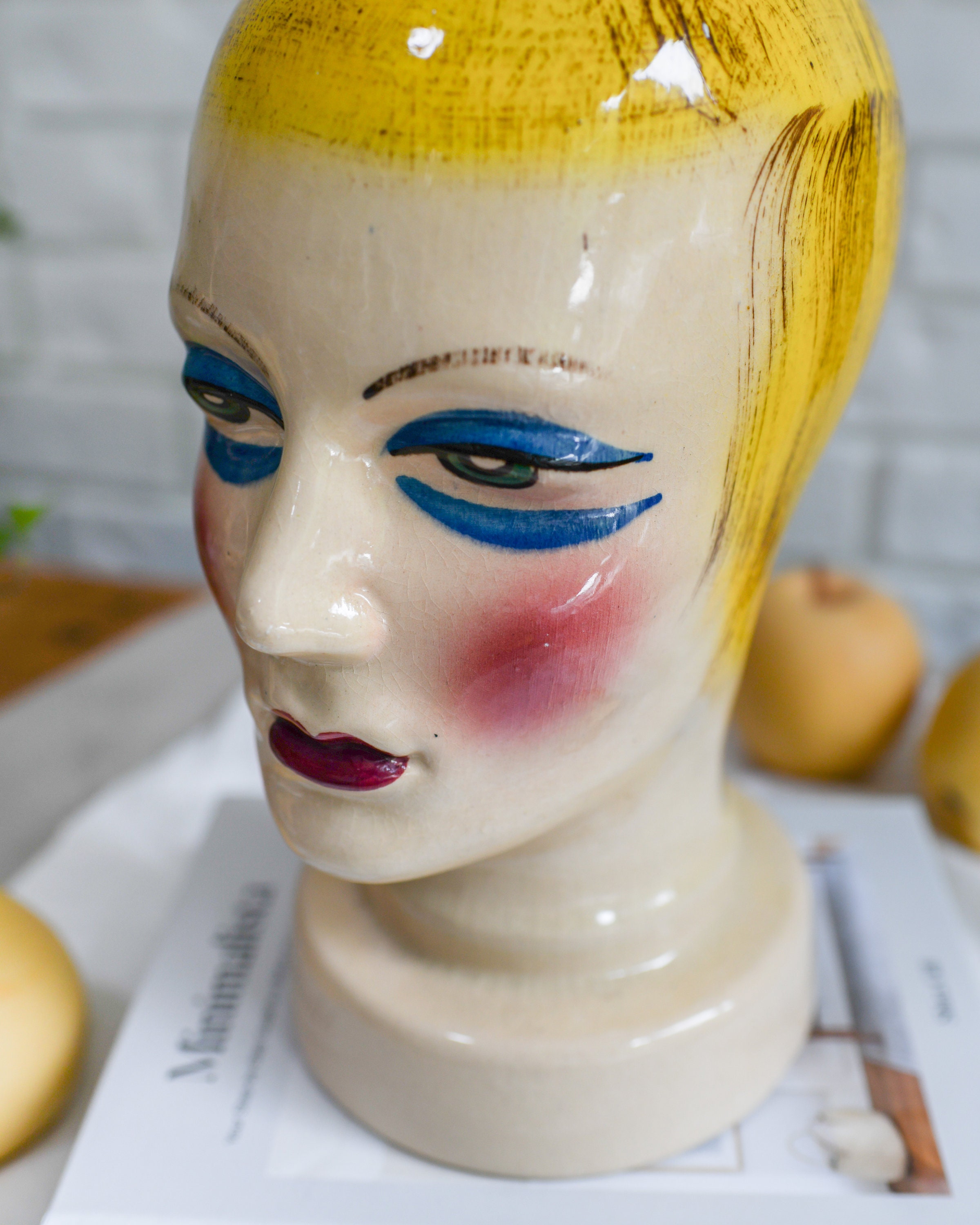 Rare Vintage Ceramic Bust Woman's Head Scheurich Ceramic - Etsy