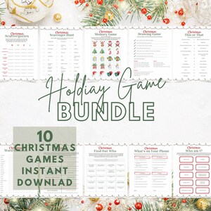 Printable Christmas Party Games Bundle | 10 Printable Games | Party ...