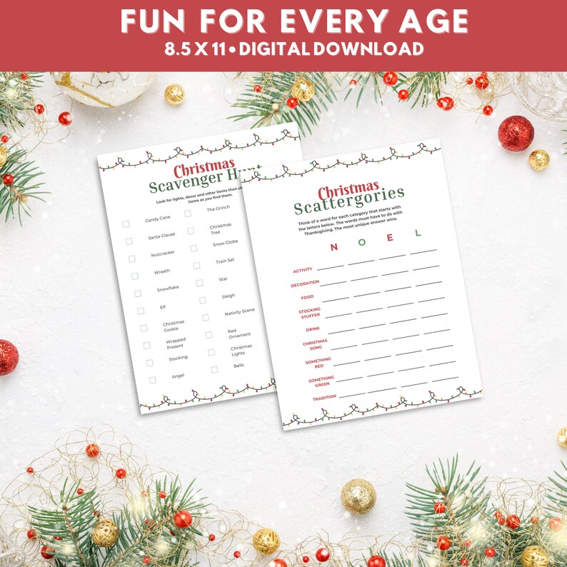 Printable Christmas Party Games Bundle | 10 Printable Games | Party ...